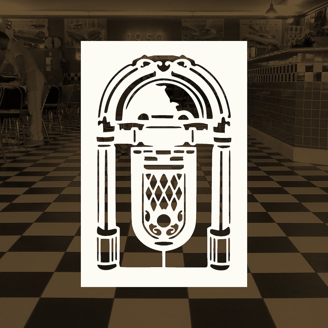Vintage Jukebox Reusable Stencil (many Sizes) - Etsy