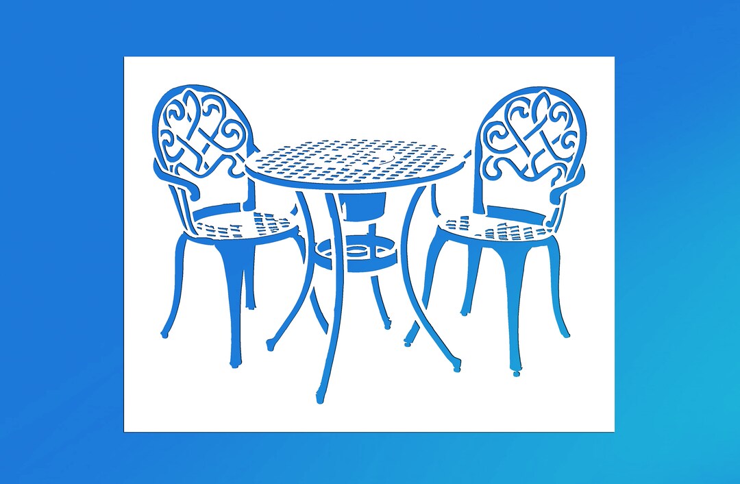 Bistro Café Table Reusable Stencil (many Sizes) - Etsy