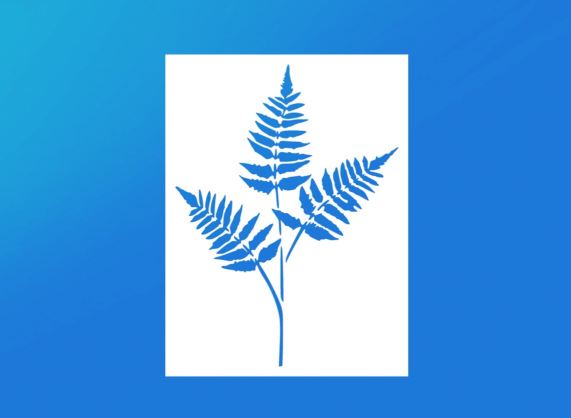 Fern Reusable Stencil Many Sizes | Etsy