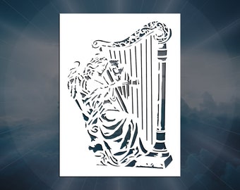 Angels Heard on High Stencil 8.5 X 11 STCL141 by Studior12 - Etsy