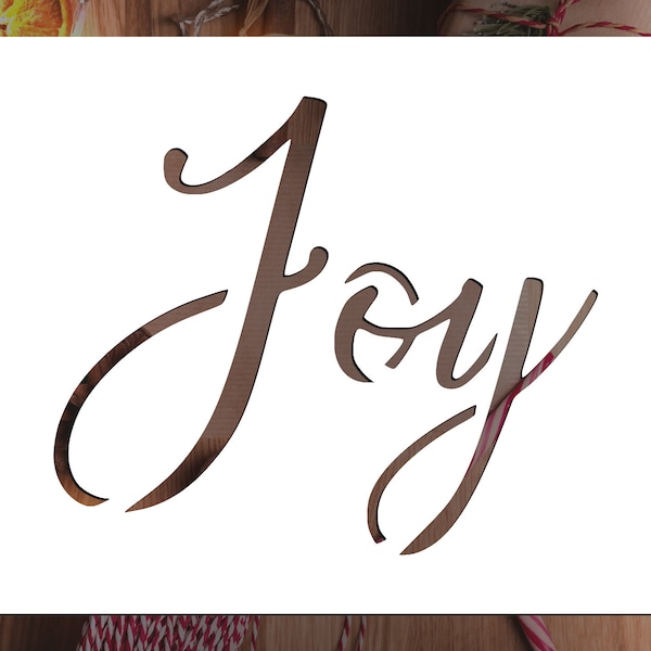 Joy Stencil - Etsy