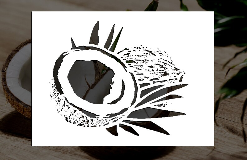 Coconut Reusable Stencil many Sizes - Etsy