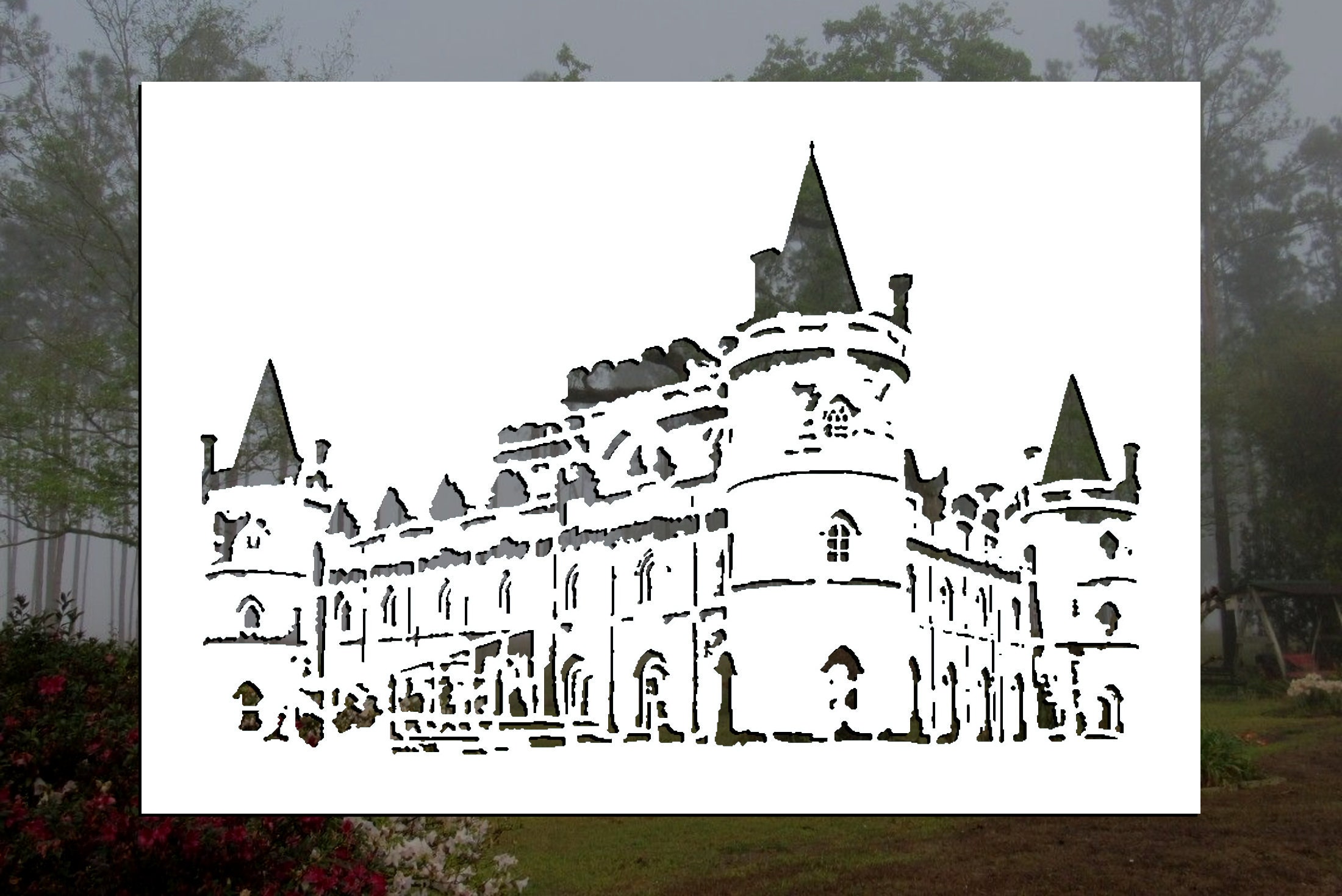 European Castle Reusable Stencil (many Sizes) - Etsy