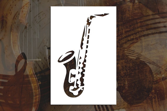 Saxophone Stencil