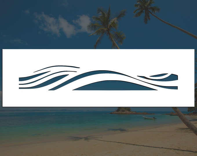 Ocean Waves Stencil Reusable Color, Draw, & Paint Custom Sea Water ...