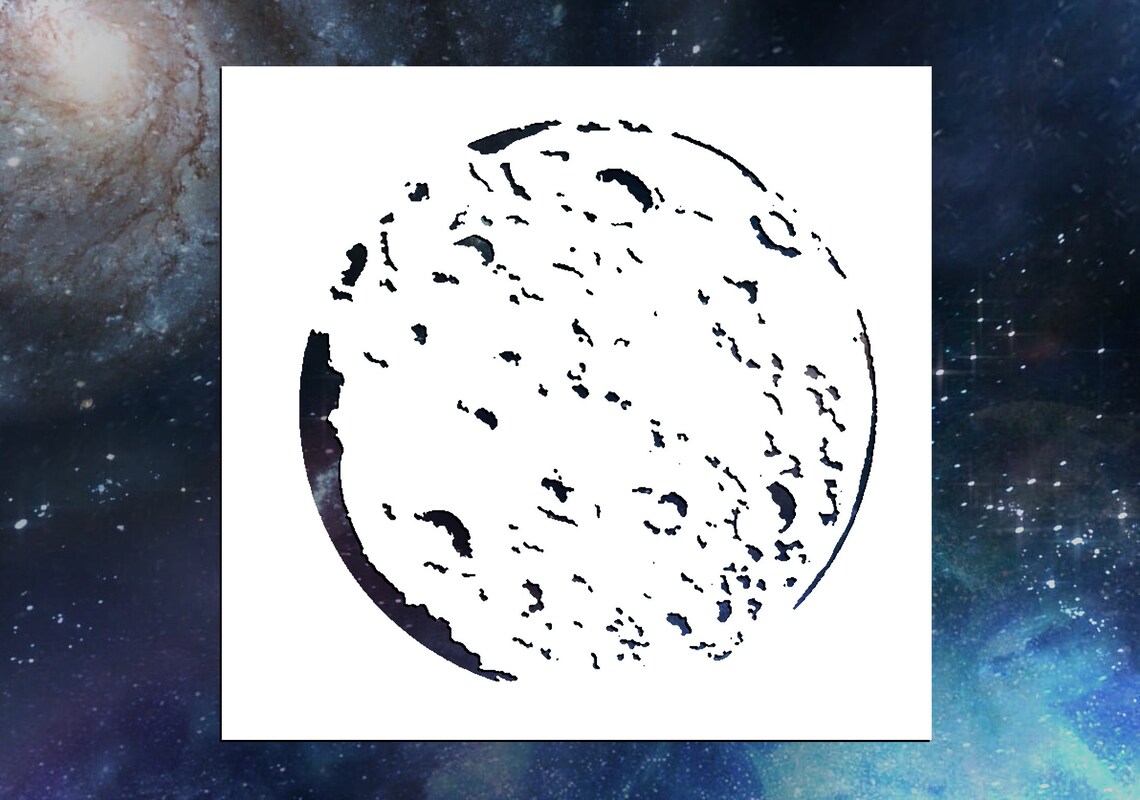 Moon Reusable Stencil many Sizes | Etsy