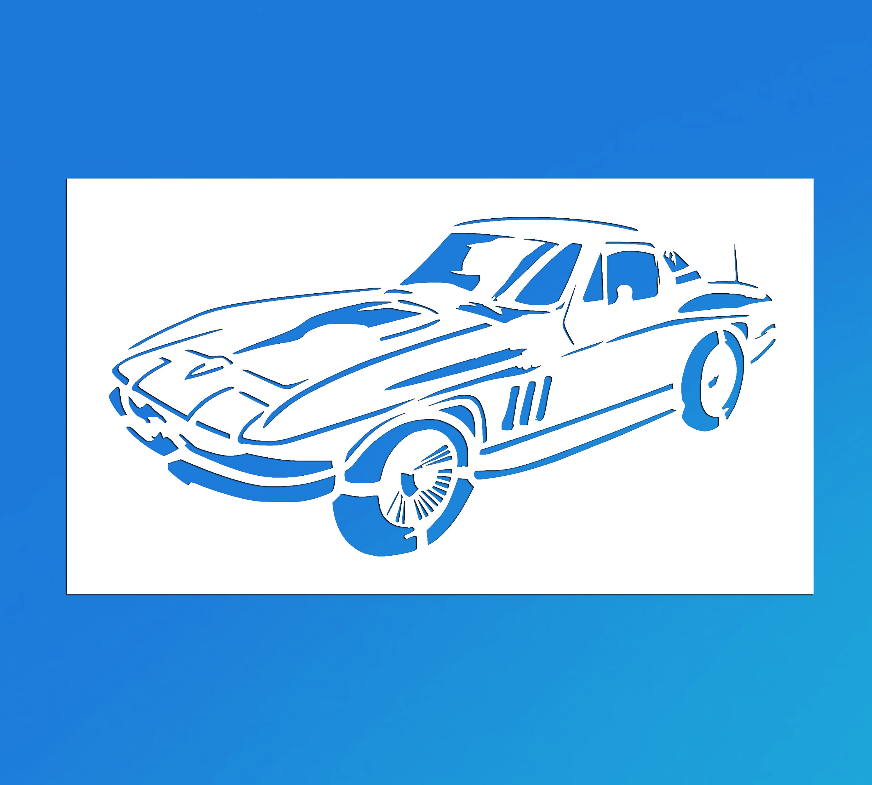 1966 Classic Sports Muscle Car Reusable Stencil Many Sizes | Etsy