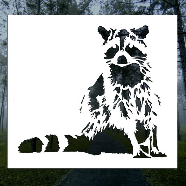 Racoon Stencil - Etsy