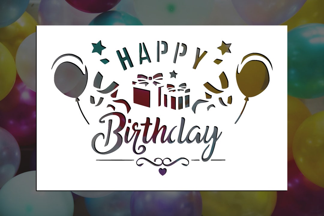 Happy Birthday Reusable Stencil (many Sizes) - Etsy
