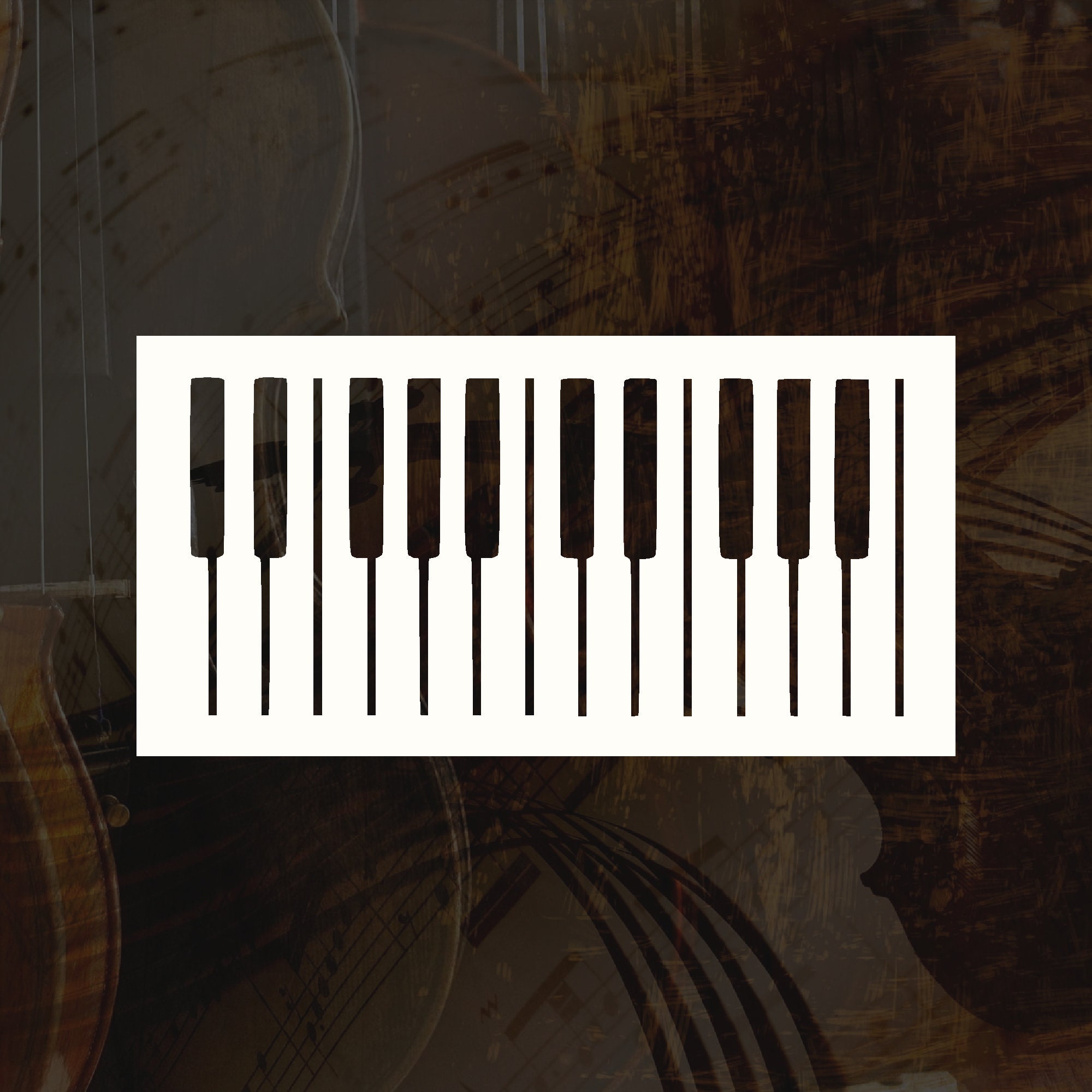 Piano Keys Reusable Stencil many Sizes - Etsy