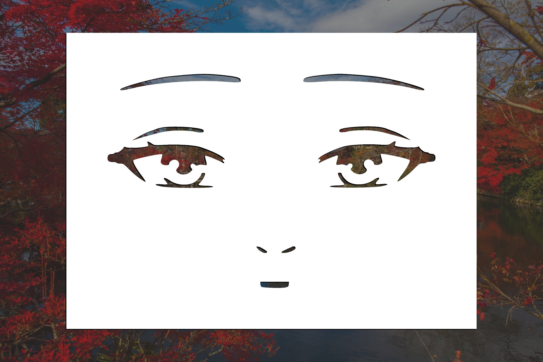 Neutral Anime Inspired Face Reusable Stencil many Sizes - Etsy