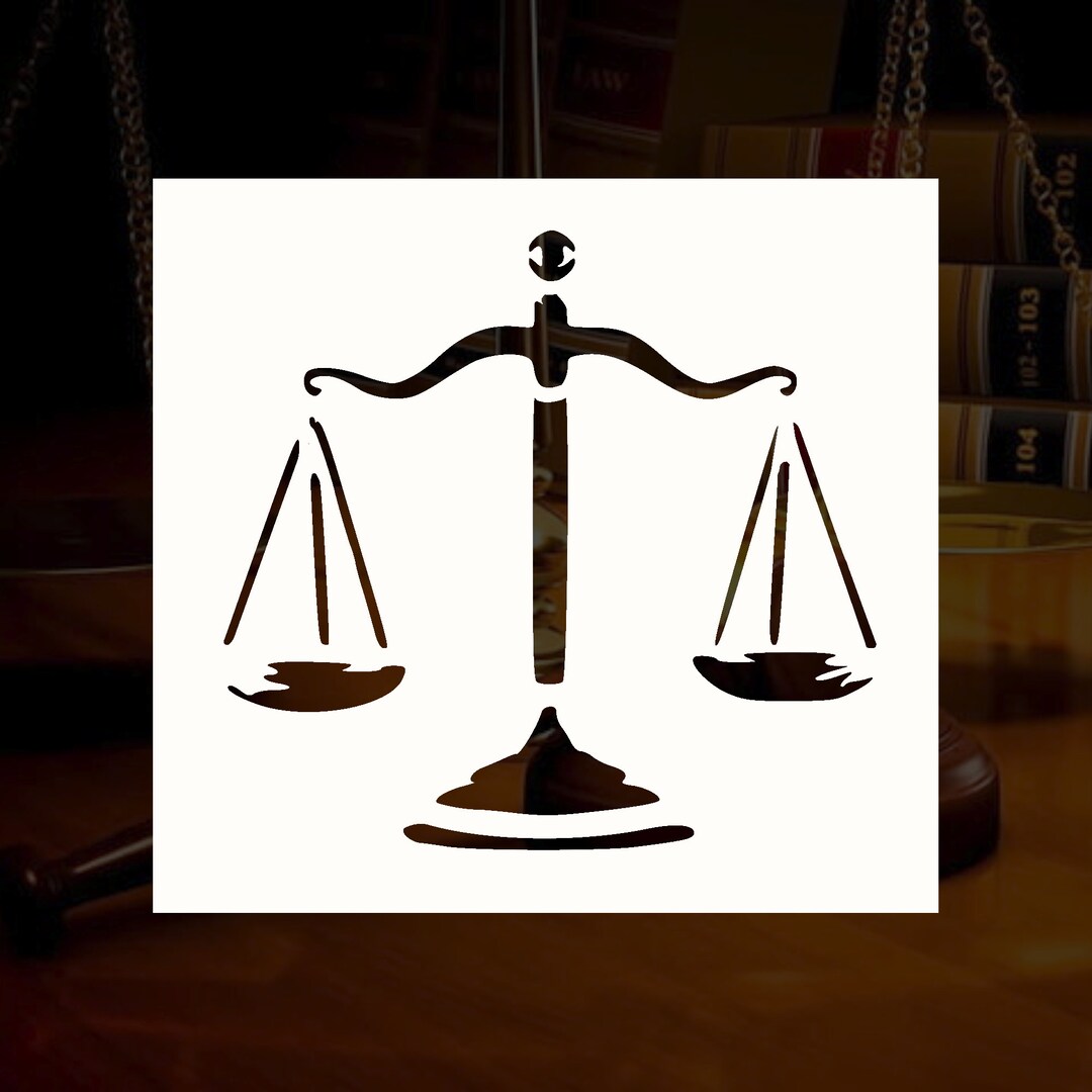 Scales of Justice Reusable Stencil (many Sizes) - Etsy