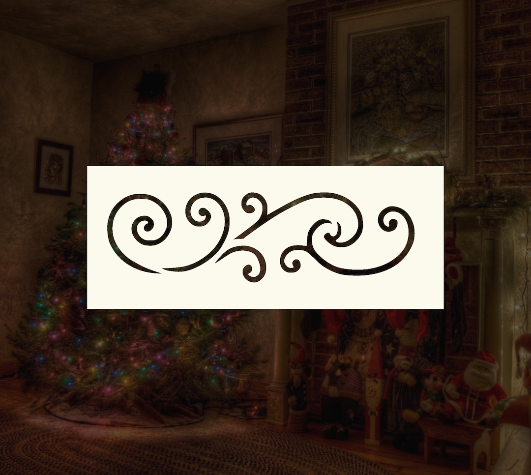 Curls Swirl Reusable Stencil (many Sizes) - Etsy