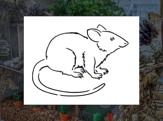 Cute Rat Reusable Stencil many Sizes - Etsy