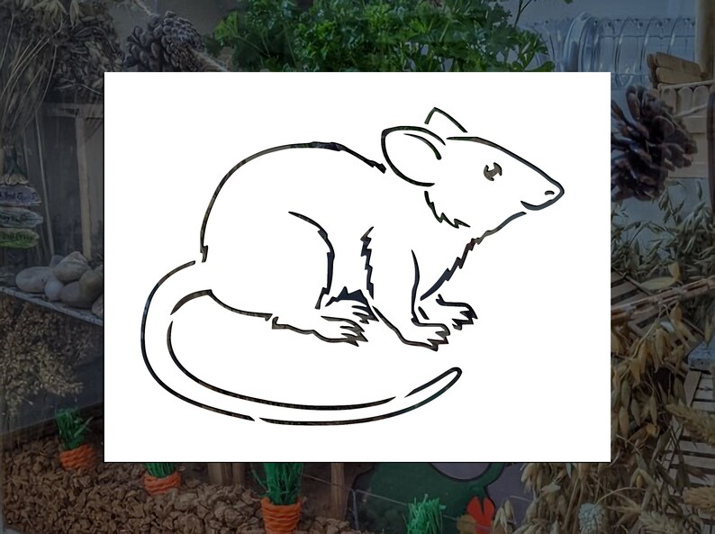 Cute Rat Reusable Stencil (many Sizes) - Etsy