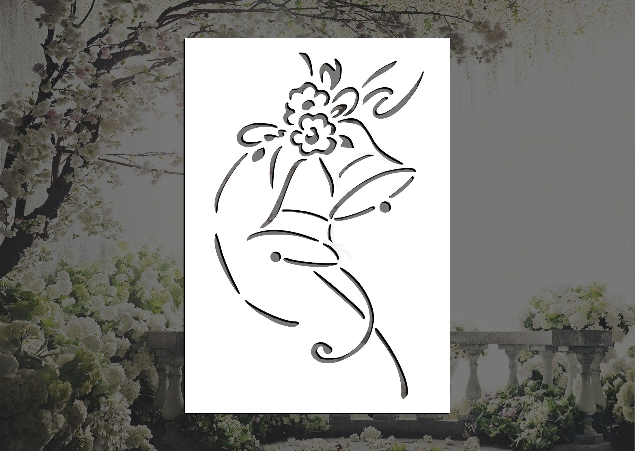 Wedding Bells Reusable Stencil many Sizes | Etsy