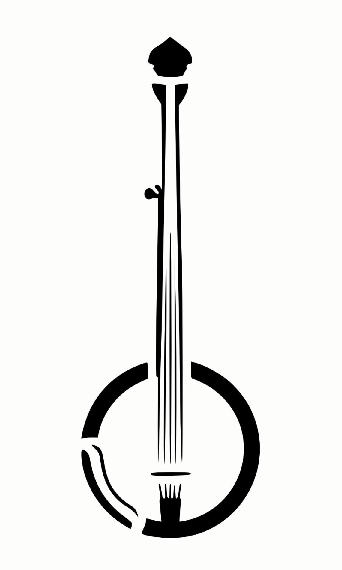 Five-string Banjo Reusable Stencil (many Sizes) - Etsy