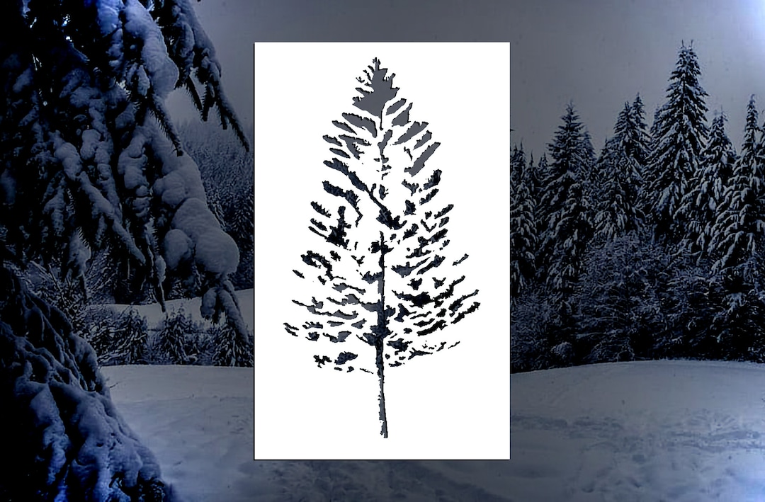 Pine Tree Reusable Stencil (many Sizes) - Etsy
