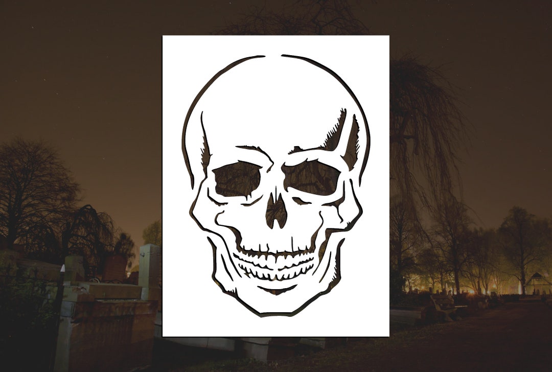 Skull Reusable Stencil (many Sizes) - Etsy