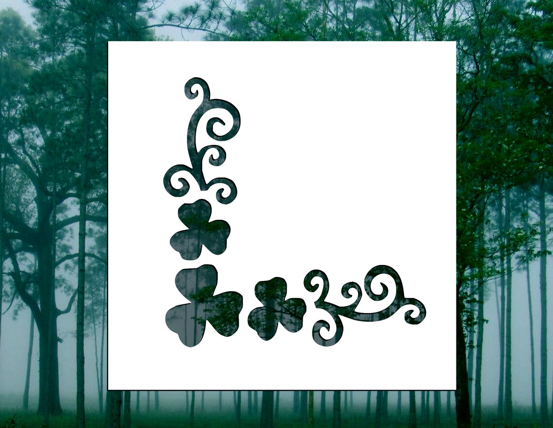 Shamrock Corner Reusable Stencil (many Sizes) - Etsy