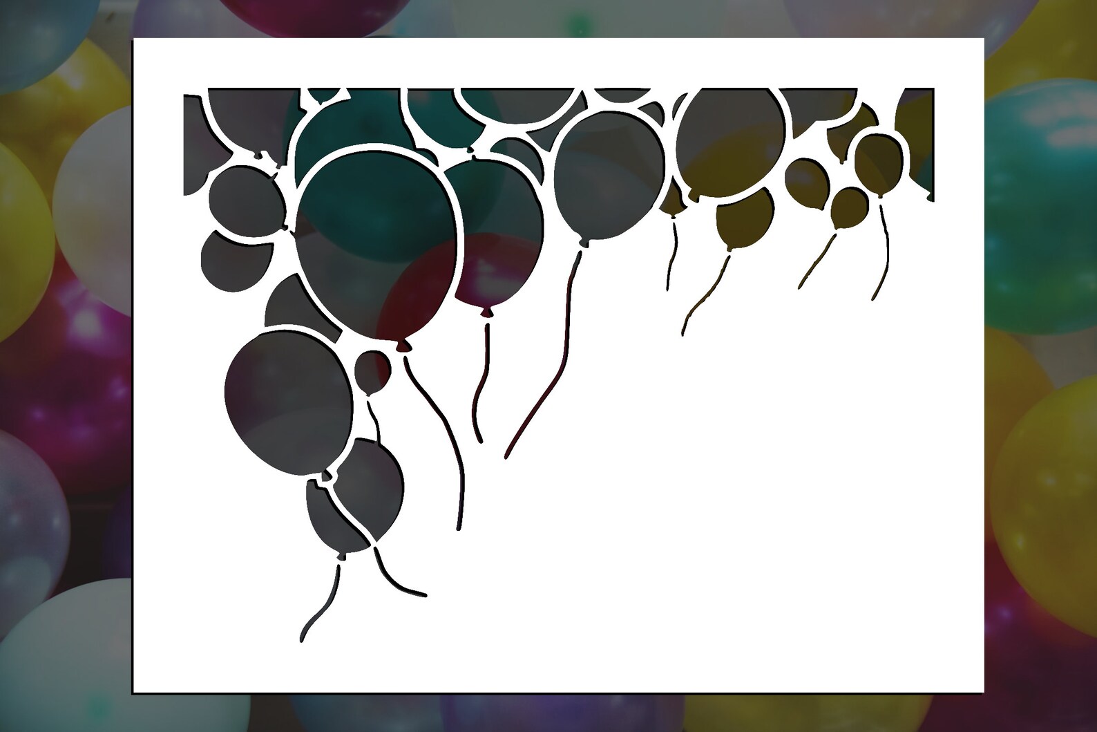 Balloons Reusable Stencil (many Sizes) - Etsy