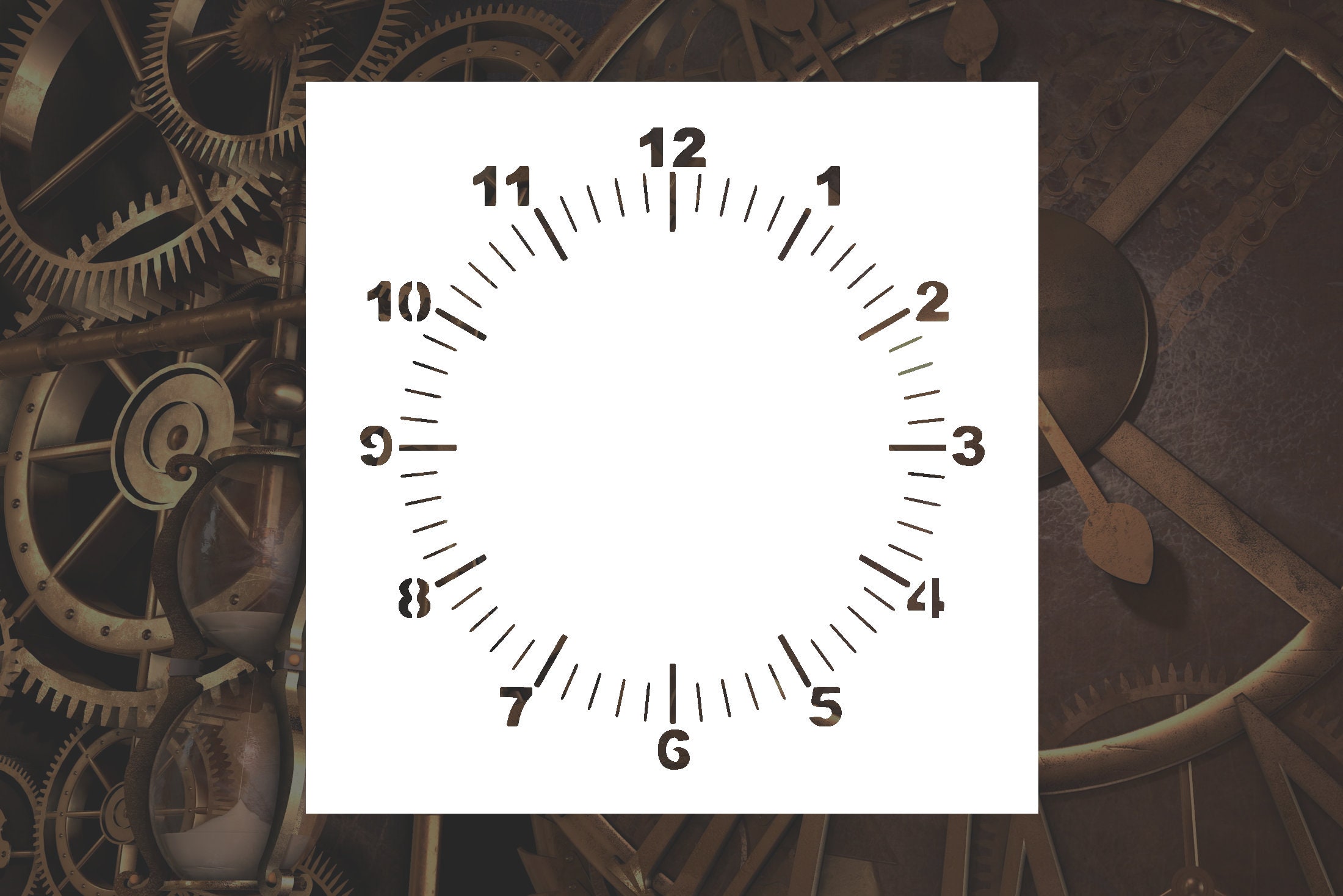 Simple Standard Clock Face Reusable Stencil (many Sizes) - Etsy