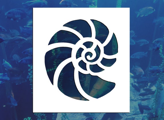 Nautilus Shell Reusable Stencil many Sizes - Etsy