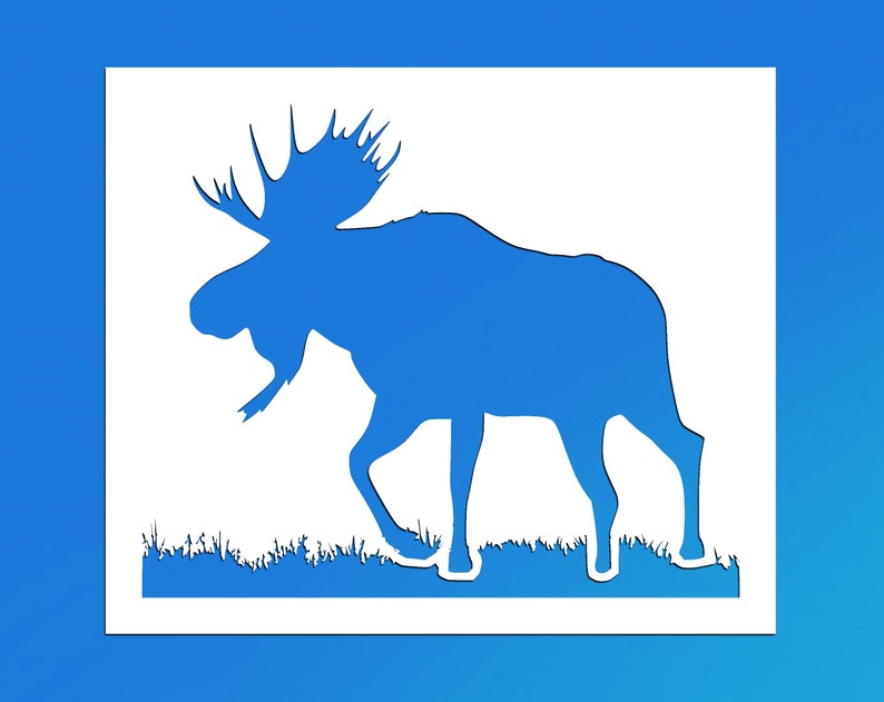 Moose Reusable Stencil many Sizes - Etsy