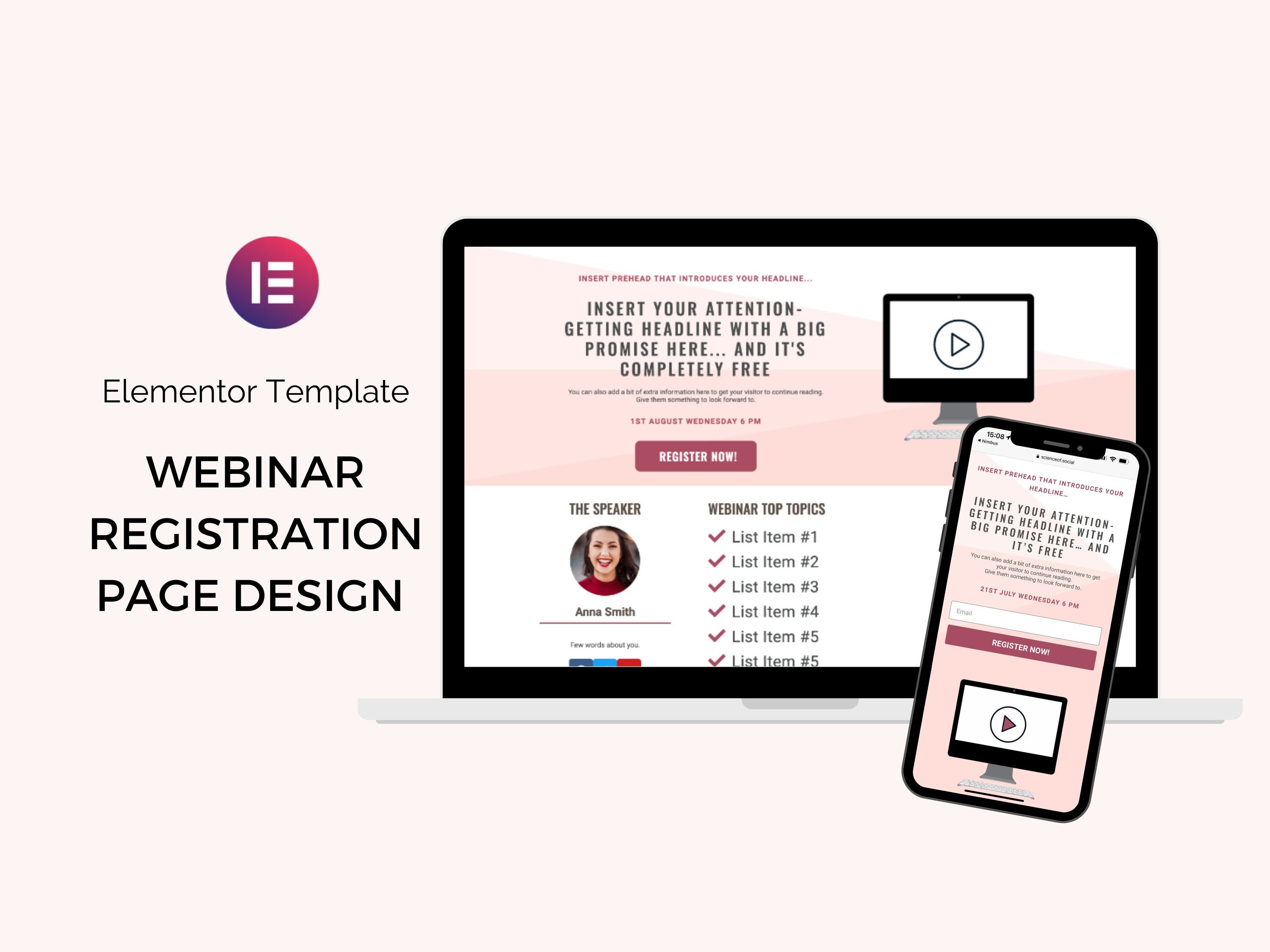 Webinar Registration Page Webinar Optin Page Webinar Page for Wordpress ...