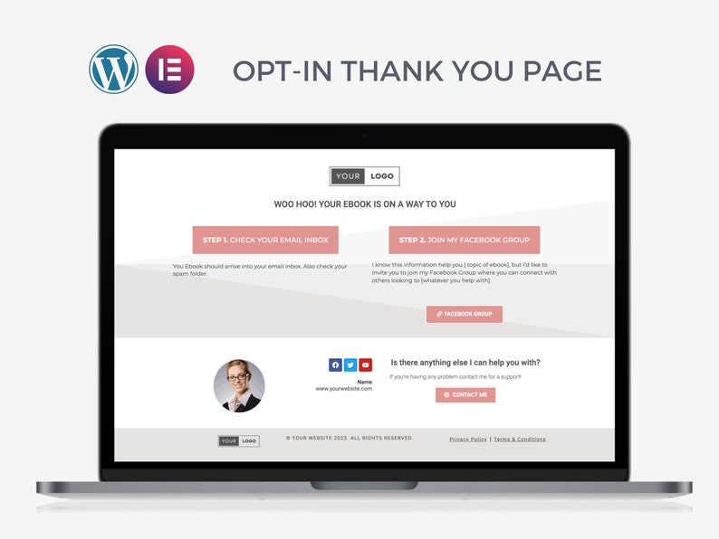 WP Elementor Optin Page Opt-in Page Wordpress Optin Page - Etsy
