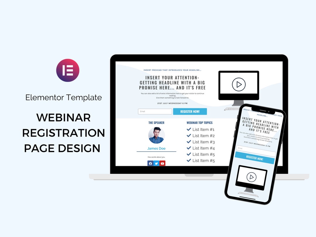 Webinar Registration Page Webinar Optin Page Webinar Page for Wordpress ...