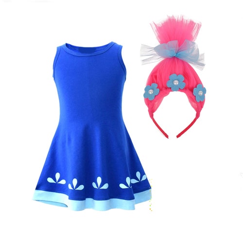 Poppy Trolls Outfit for Birthday Party Princess Poppy Dress - Etsy