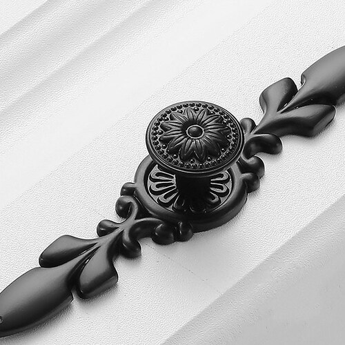 Flower Shabby Chic Dresser Drawer Pulls Handles / Black Rose - Etsy