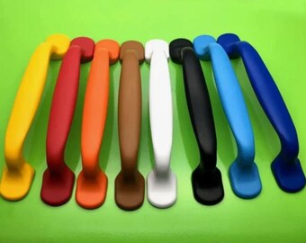 3 3.75 5 Colorful Drawer Pull Handles Dresser Knob Pull Handles Cabinet Door Orange Yellow Red ...