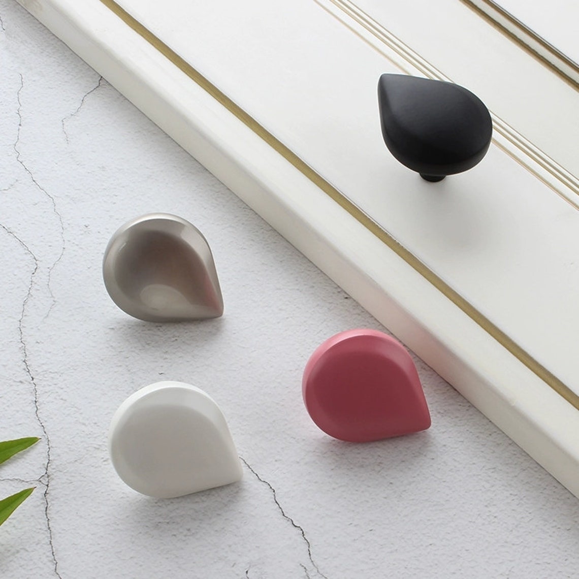 Colorful Dresser Water Drop Kids Drawer Knobs Handles Pull | Etsy