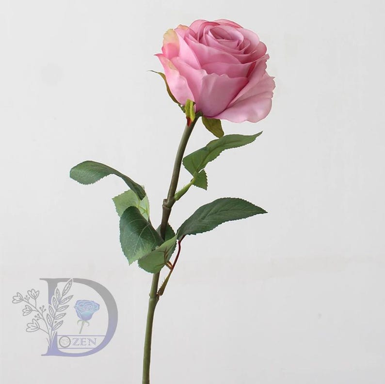 22" Artificial White Pink Roses ,5 Colors Realistic Flower, Gifts ...