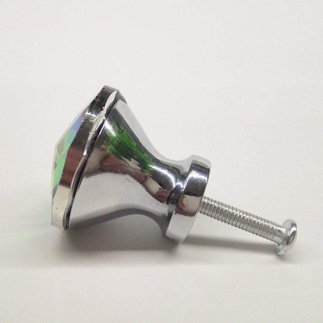 30mm Glass Knob Clear Crystal Knob Drawer Knob Dresser Pull Handle ...