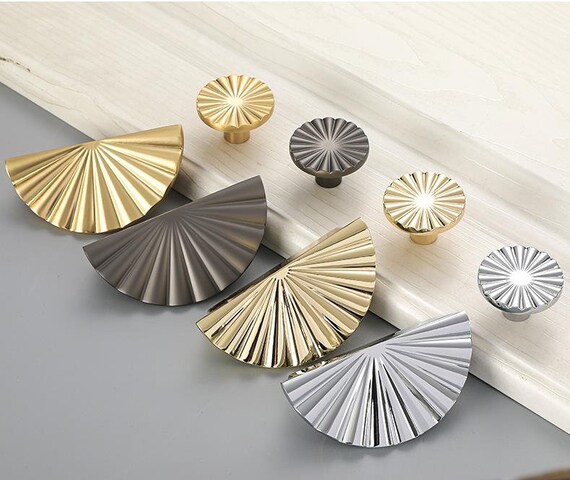 Semicircle Flower Shape Knob Kitchen Cabinet Pulls Drawer Knob Handles Dresser Knobs Pulls Zinc Alloy Door Knob Handle Furniture Hardware Etsy