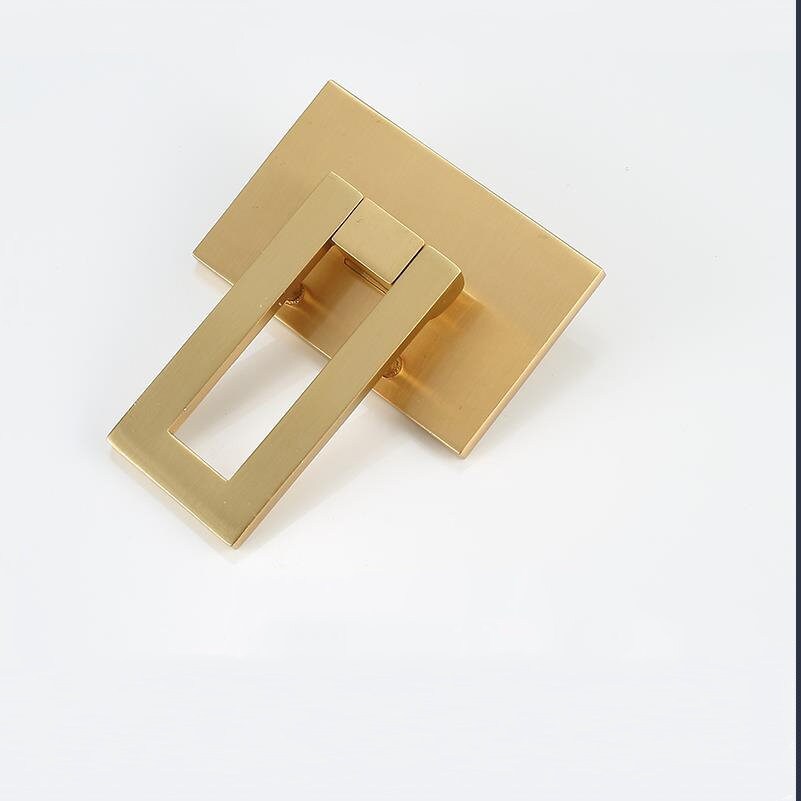 Square Handle Brass Handle Dresser Knobs Drawer Pull Handles - Etsy