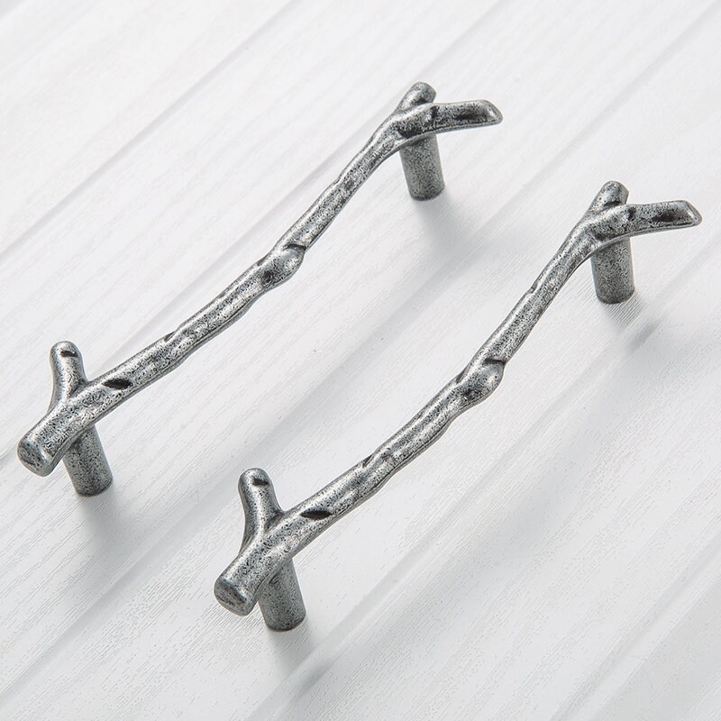 Tree Branches Handles Antique Silver Cabinet Pull Handle Knob | Etsy