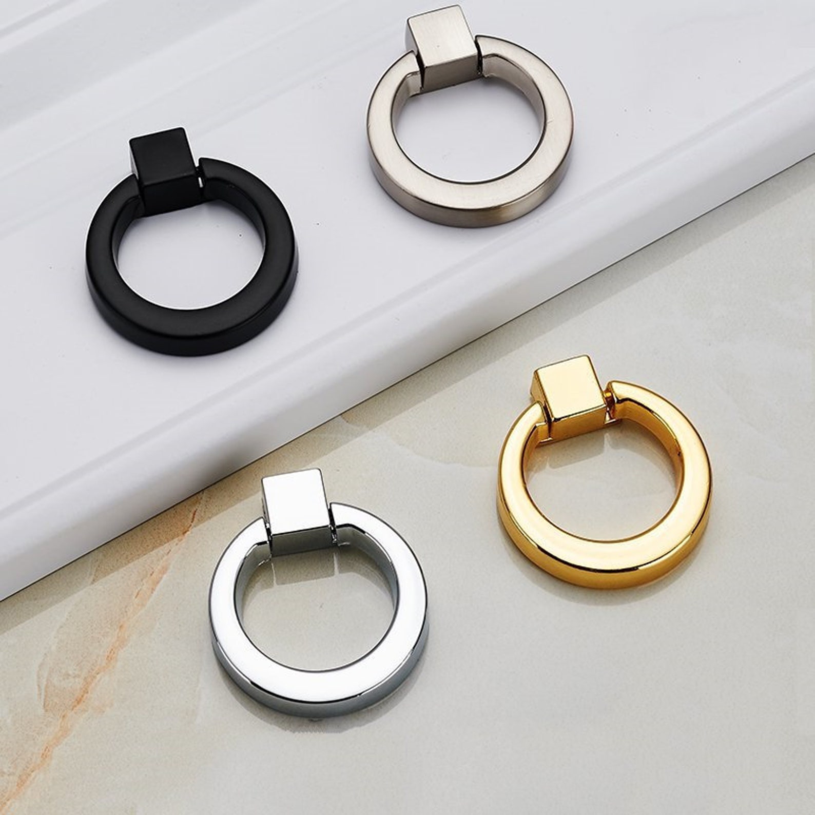 Black/ Bright Chrome/ Glod /brushed Silver Knob Kitchen - Etsy