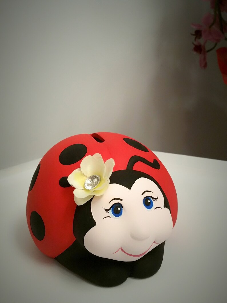 Personalized Girls Bank/lady Bug Bank/piggy Bank/baby | Etsy