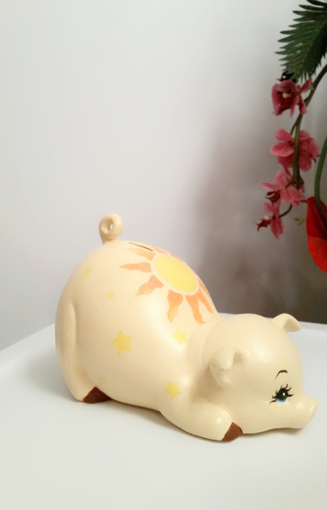 Glow-in-the-dark Piggy Bank, Personalized Ceramic Baby Gift - Etsy