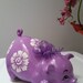 Personalized Piggy Bank/purple Piggy Bank/girls Piggy Bank/ceramics ...