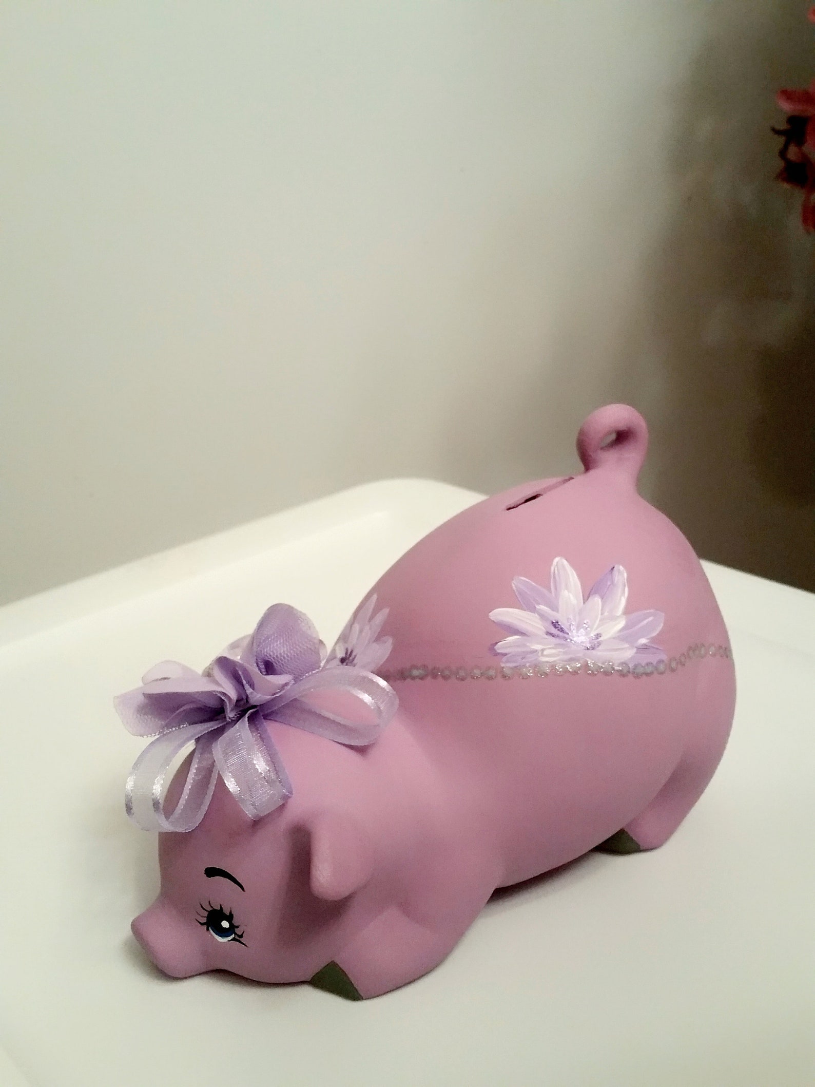 Piggy Bank/personalized Piggy Bank/purple Piggy Bank/baby | Etsy