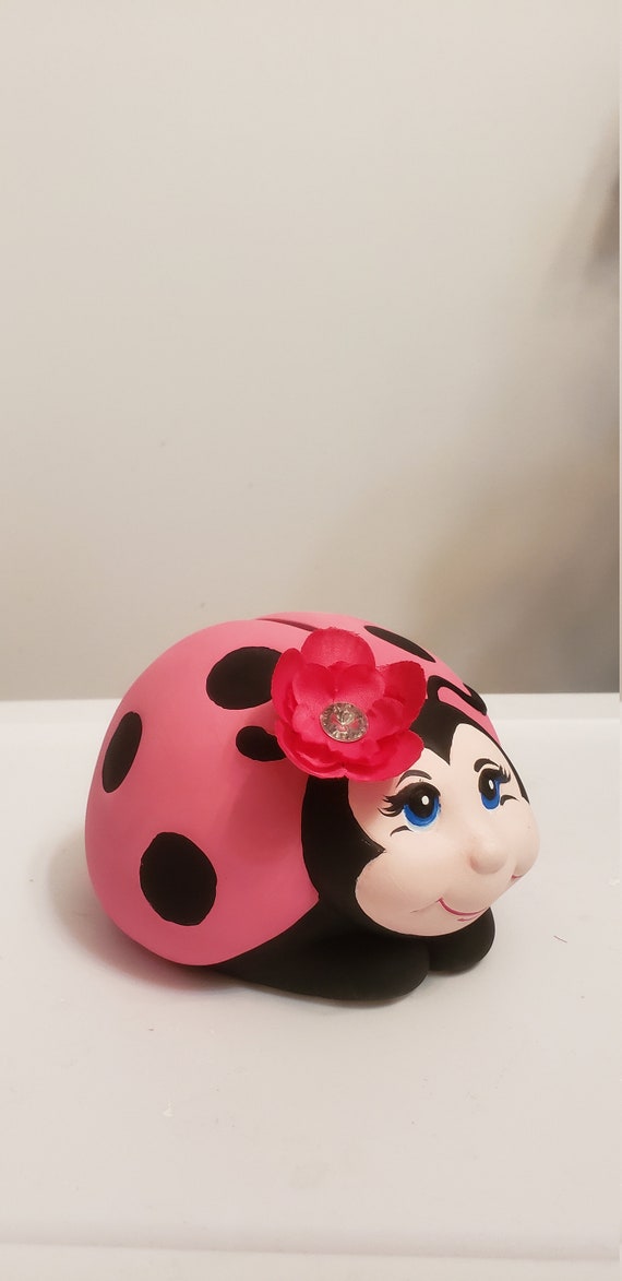 Personalized Girls Bank/lady Bug Bank/piggy Bank/baby | Etsy
