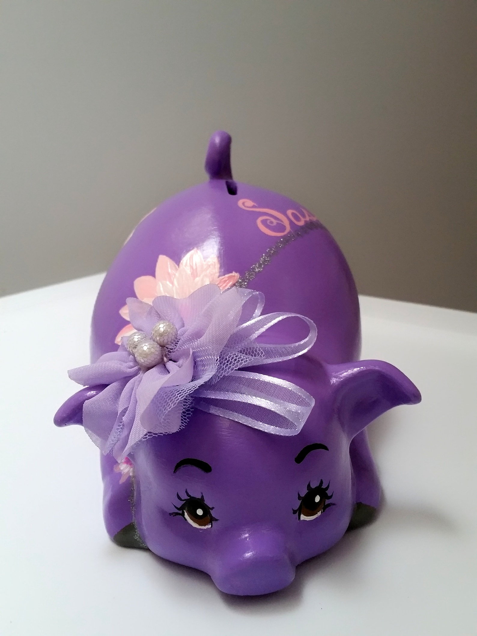 Piggy Bank/personalized Piggy Bank/girls Piggy Bank/purple - Etsy