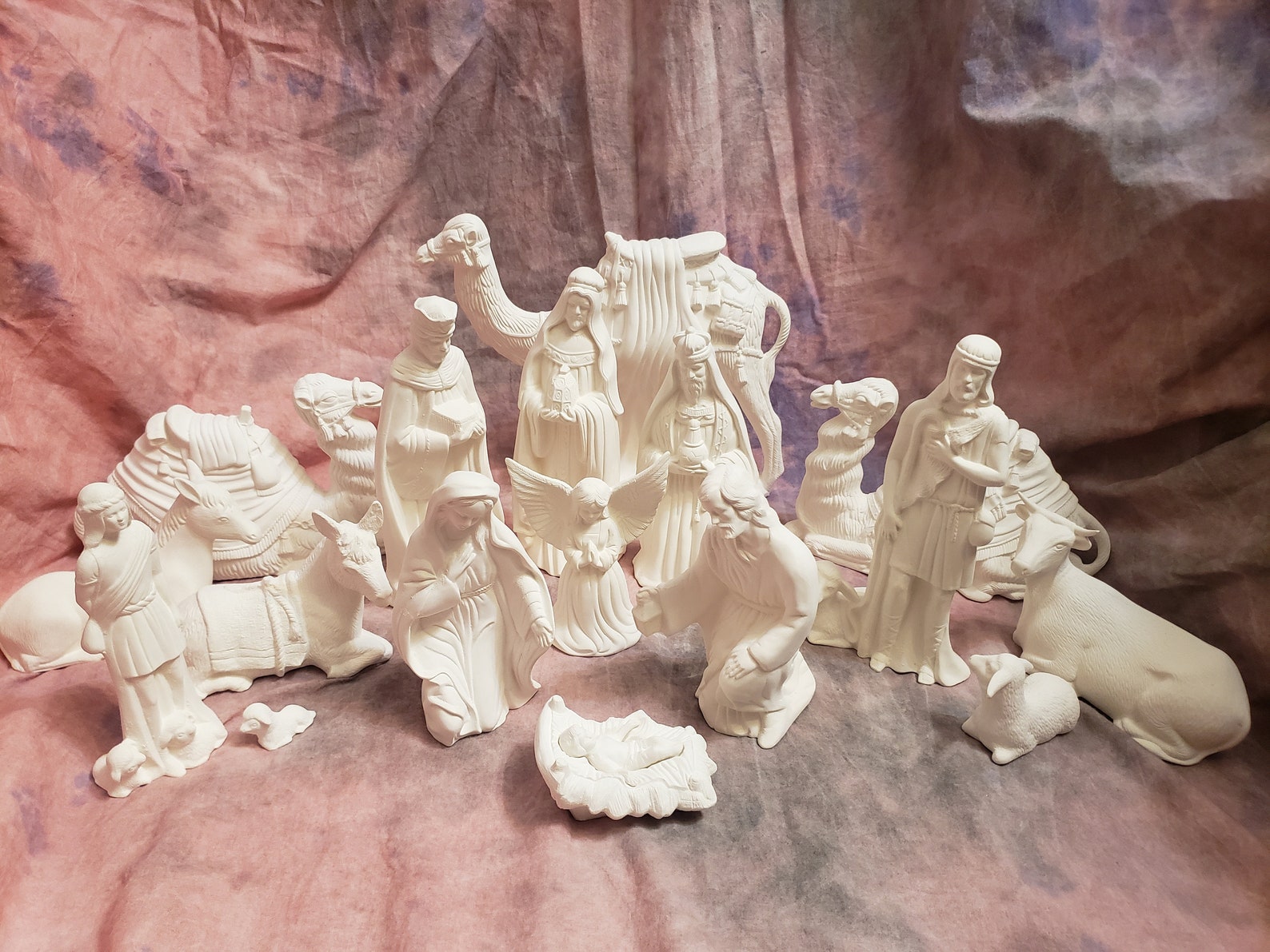 Large Glazed Nativity Set pre-order | Etsy