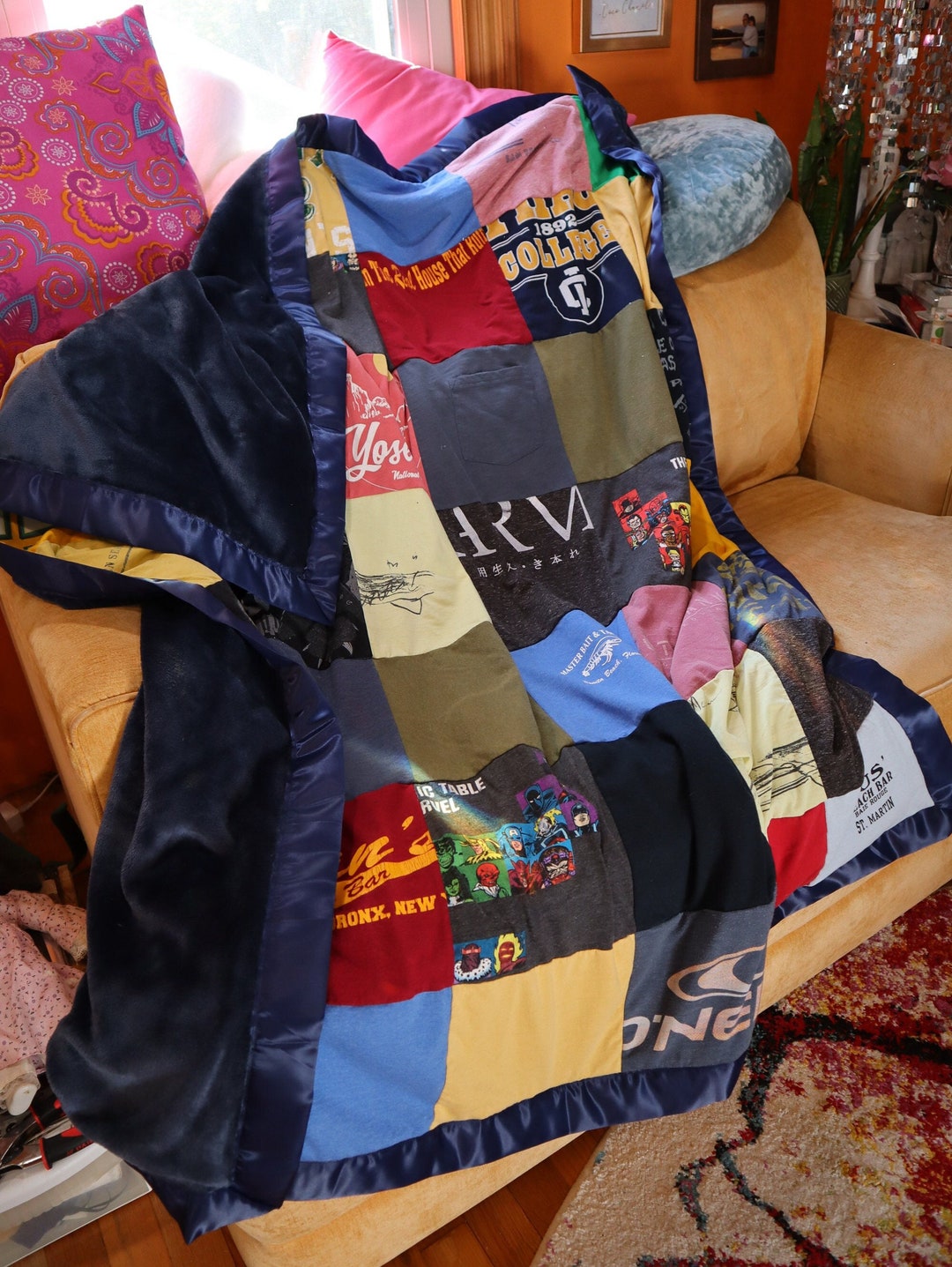 Memorial Blanket, Grief Blanket, Memory Throw Blanket Made From Your ...