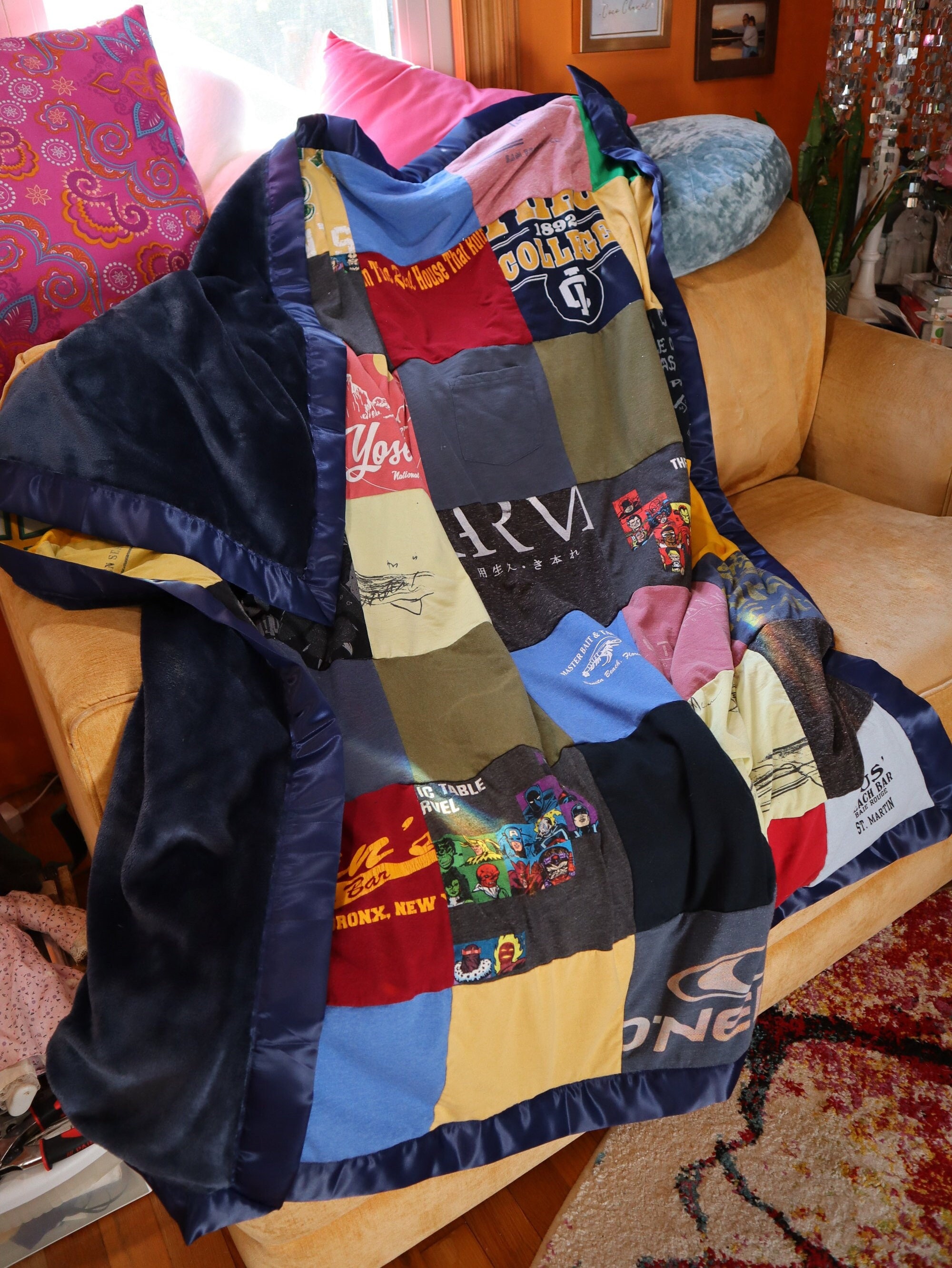 Memorial Blanket, Grief Blanket, Memory Throw Blanket Made From Your ...